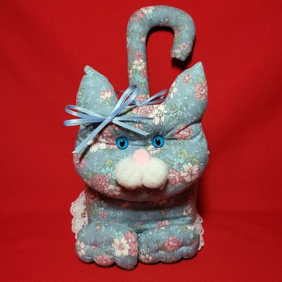 Unbranded | Storage & Organization | Vintage Tissue Box Cover Cat Blue ...